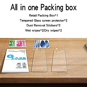 KATIN [2-Pack] Screen Protector for Samsung Galaxy A13 5G Tempered Glass, Anti Scratch, Bubble Free, 9H Hardness, Case Friendly