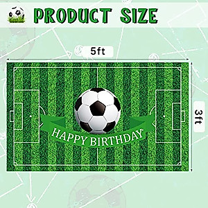 86 Pieces Soccer Birthday Party Decorations Supplies Include Soccer Birthday Party Backdrop Plastic Soccer Table Covers Soccer Balloon Garland for Soccer Event Birthday Party
