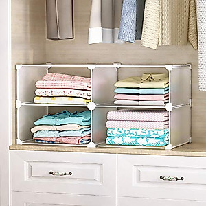 GuanJun Storage Shelf Dividers,Closet Shelf Organizer Divider and Separator for Storage and Organization (White1, 2-Layers)…