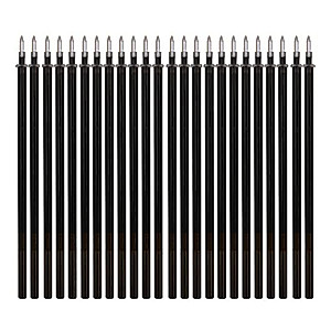 N.D 50pcs Erasable Pen Refill, 0.5mm Needle Head Black Replacement Gel Ink Pen Refill for Kids Students Writing Stationery Supplies