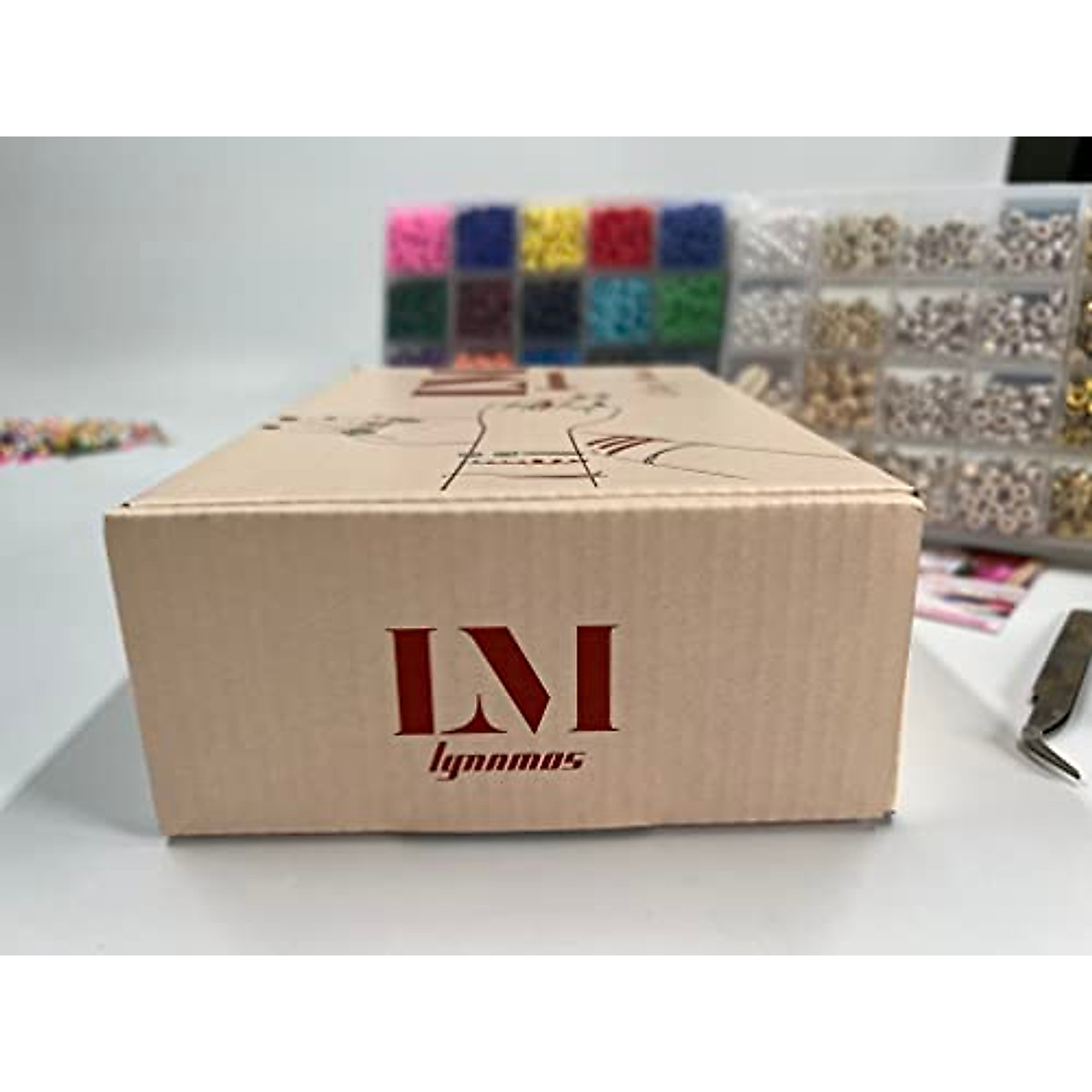 Lynnmos Clay Beads 8000 Pcs 2 Boxes Bracelet Making Kit - 24 Colors Polymer Clay Beads for Bracelet Making Set - Heishi Disc Beads for Jewelry Making kit with Charms and Gift Pack for Girls