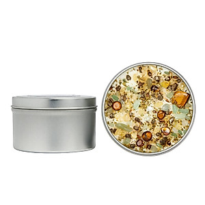 Prosperity Candle by New Moon Beginnings - Crystal Candle - Good Luck, Success & Abundance - Soy - Bayberry Patchouli Cypress - 8oz Tin