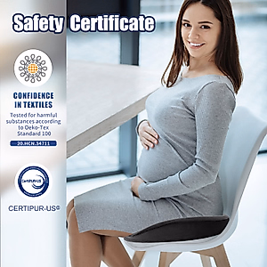 SAHEYER Donut Pillow for Tailbone Pain Relief and Hemorrhoids, Memory Foam Donut Cushion for Sciatica Nerve, Seat Cushion Butt Pillow for Men Women at Home Office Chair Car Long Sitting Comfort, Black