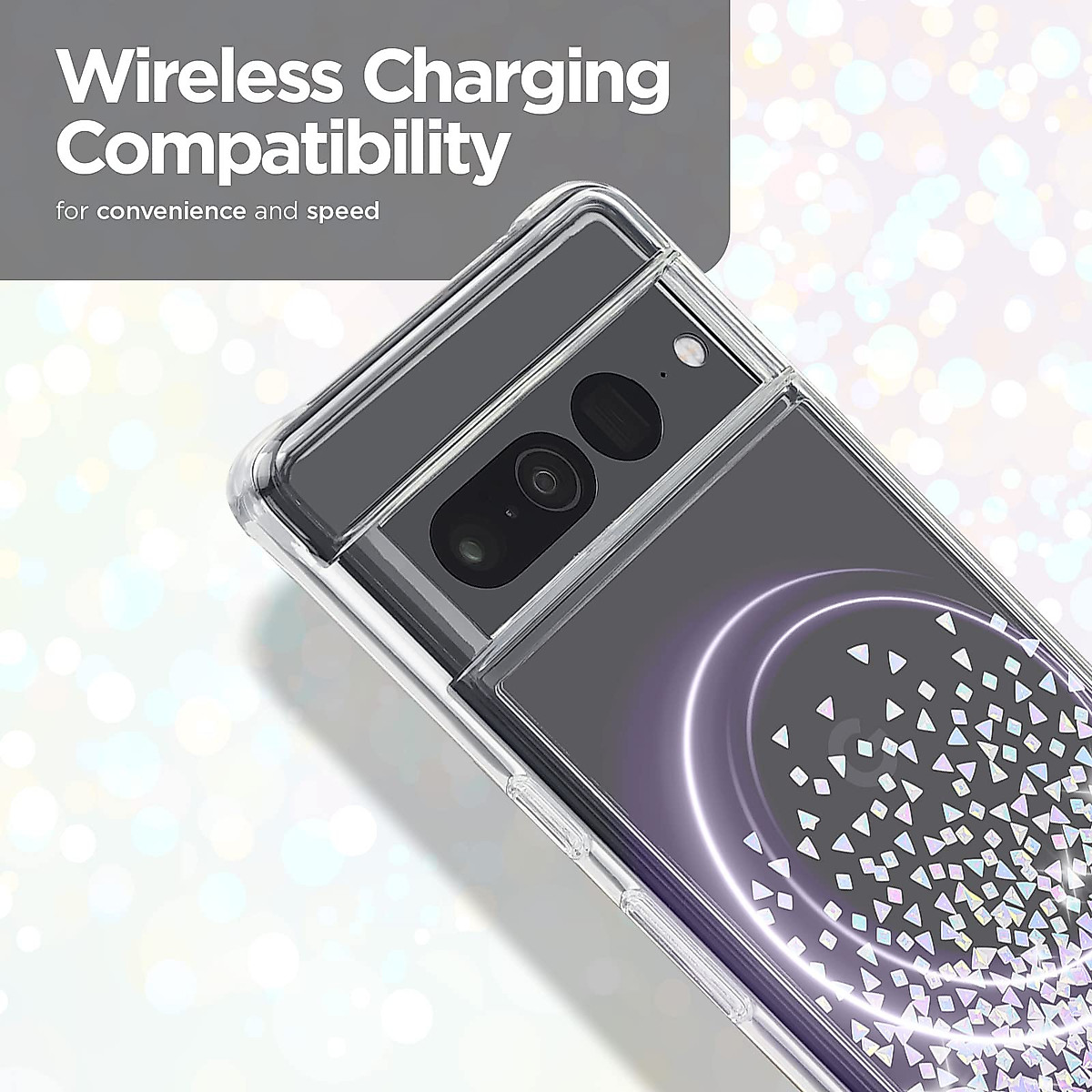 Case-Mate Google Pixel 7 Pro Case - Twinkle Ombre Diamonds - with 10ft Drop Protection & Wireless Charging - Luxury Bling Glitter Case for Pixel 7 Pro, Anti Scratch, Shock Absorbing Materials, Slim