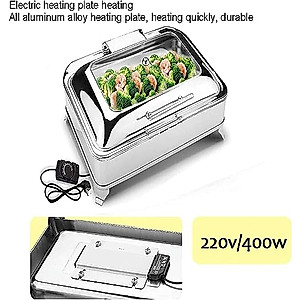 Chafing Dishes Chafing Dish Buffet Set, Food Warmers Server Warming Tray Round Rectangular Chafers, Stainless Steel Square Chafer, Round Food Warmer Chafing For Catering Warmer Chafer Set, Energy Effi