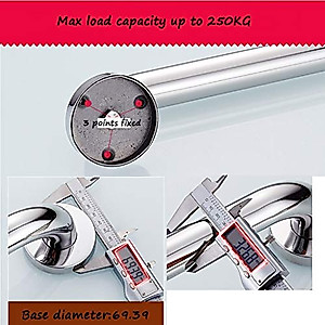 CRODY Bath Wall Attachment Handrails,Grab Bar Rails Bathroom Grab Bar, Wall-Mounted Straight Hair Towel Rack, Sturdy Stainless Steel Shower Safety Handle for Bathtub, Toilet, Bathroom, Kitchen