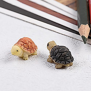 MAOMIA 20 Pcs Miniature Turtle Resin Figurine Plant Pot Fish Tank Decorations Fairy Garden Mini Tortoise Micro Landscape Decor Ornament