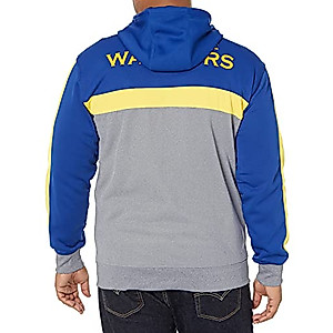 Ultra Game NBA Golden State Warriors Mens Soft Fleece Full Zip Jacket Hoodie, Team Color, Medium