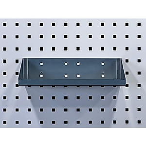 Locking Pegboard Hooks Triton Products 56126-SLV LocHook Shelf, 12" x 6", Silver