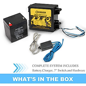 BUNKER INDUST Trailer Brakes Breakaway Kit with Charger, LED Indicator, Switch, 12V 5AH Battery for Trailer Caravan