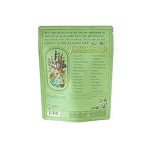 Package of 80,000 Wildflower Seeds - Hummingbird and Butterfly Wild Flower Seeds Collection - 23 Varieties of Pure Non-GMO Flower Seeds for Planting Including Milkweed, Nasturtium, and Forget Me Not…