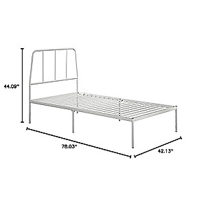 Sauder Harvey Park Twin Platform Bed, White Finish