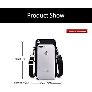 Suillty Universal Mobile Phone Bag Case Wallet Outdoor Sport Arm Purse Shoulder Bag Multifunction Phone Pouch Coin Purse Crossbody Bags for Women Men