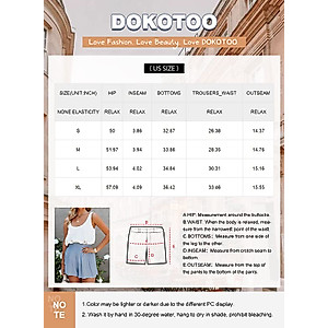 Dokotoo Womens Ladies Athletic Summer Casual Smocked Ruffle Elastic High Waisted Soft Comfy Fashion Beach Shorts for Women Purple Medium