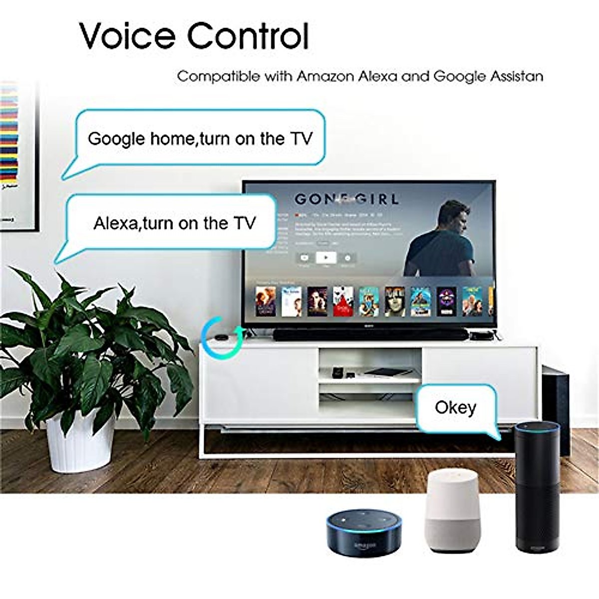 MOES WiFi Smart IR Remote Controller Smart Home Infrared Universal Remote Blaster,One for All Control AC TV DVD CD AUD SAT etc,Compatible with Alexa and Google Home,No Hub Required