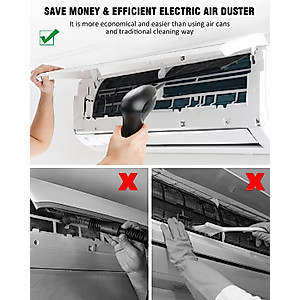 Compressed Air Duster, Electric Air Blower for Computer Cleaning, Portable Replaces Canned Air, Cordless Rechargeable 36000RPM Keyboard Cleaner, Gifts for Men