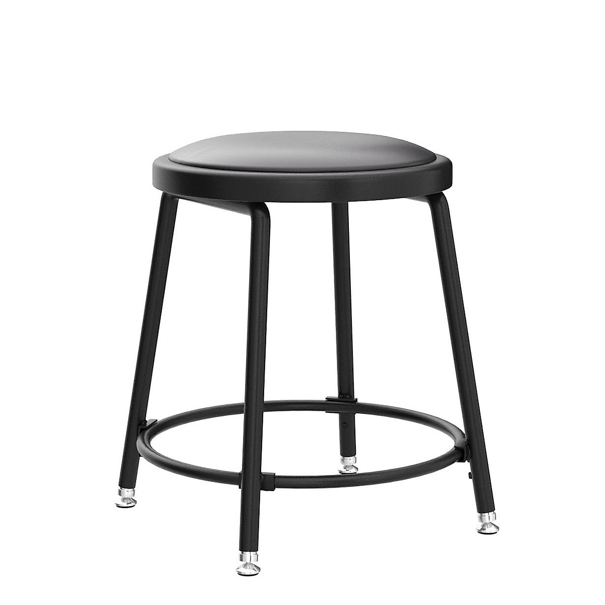 Stand Up Desk Store Stackable Adjustable-Height Classroom Office Workstation Stool (Black)