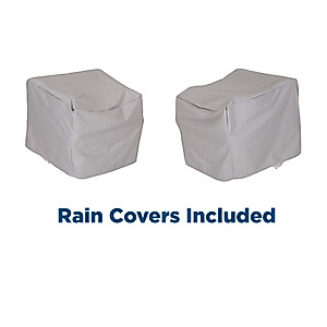 Novogratz Poolside Gossip Collection, Teddi Outdoor Lounge Chairs, 2-Piece, Aqua Haze