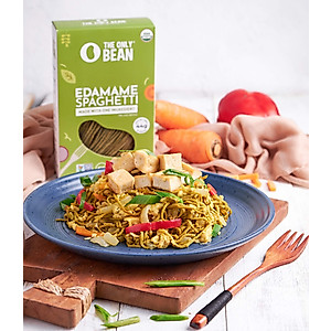 The Only Bean - Organic Edamame Spaghetti Pasta - High Protein, Keto Friendly, Gluten-Free, Vegan, Non-GMO, Kosher, Low Carb, Plant-Based Bean Noodles - 8 oz (1 Pack)