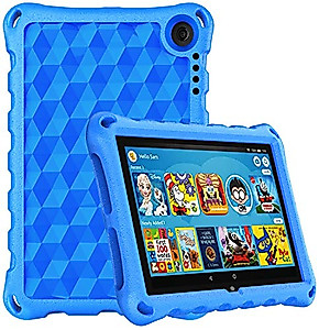 Fire HD 8 Tablet Case,Kindle Fire 8 Case,Fire Tablet 8 Case Kids(12th/10th Generation,2022/2020 Release),DiHines Kid-Proof Case for Amazon Fire HD 8 Plus Tablet, Blue
