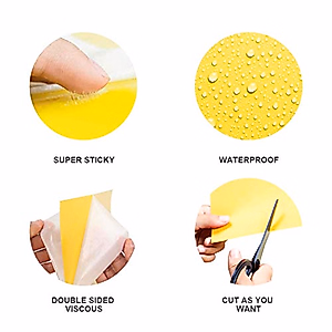 Gideal 10-Pack Dual-Sided Yellow Sticky Traps for Flying Plant Insect Such as Fungus Gnats, Whiteflies, Aphids, Leafminers,Thrips - (6x8 Inches, Included 10pcs Twist Ties)