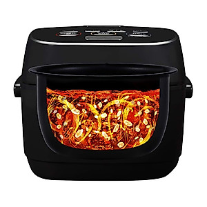 Zojirushi NW-JEC18BA Pressure Induction Heating, Rice Cooker and Warmer, 10-Cup Bundle with Rice Washing Bowl, Spatula, and 12 Piece Knife Set (4 Items)