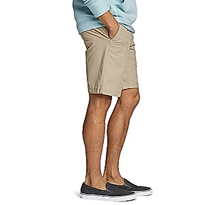 Eddie Bauer Men's Voyager Flex 10 Chino Shorts, Light Khaki, 34"