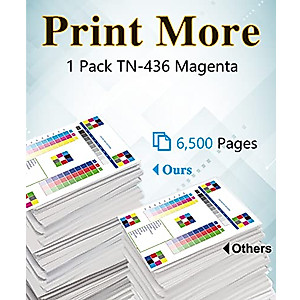 MM MUCH & MORE Compatible Toner Cartridge Replacement for Brother TN 436 TN-436 TN433 TN431 to use for MFC-L8900CDW MFC-L8610CDW HL-L8360CDWT HL-L8360CDW HL-L9310CDW MFC-L9570CDW Printers (Magenta)