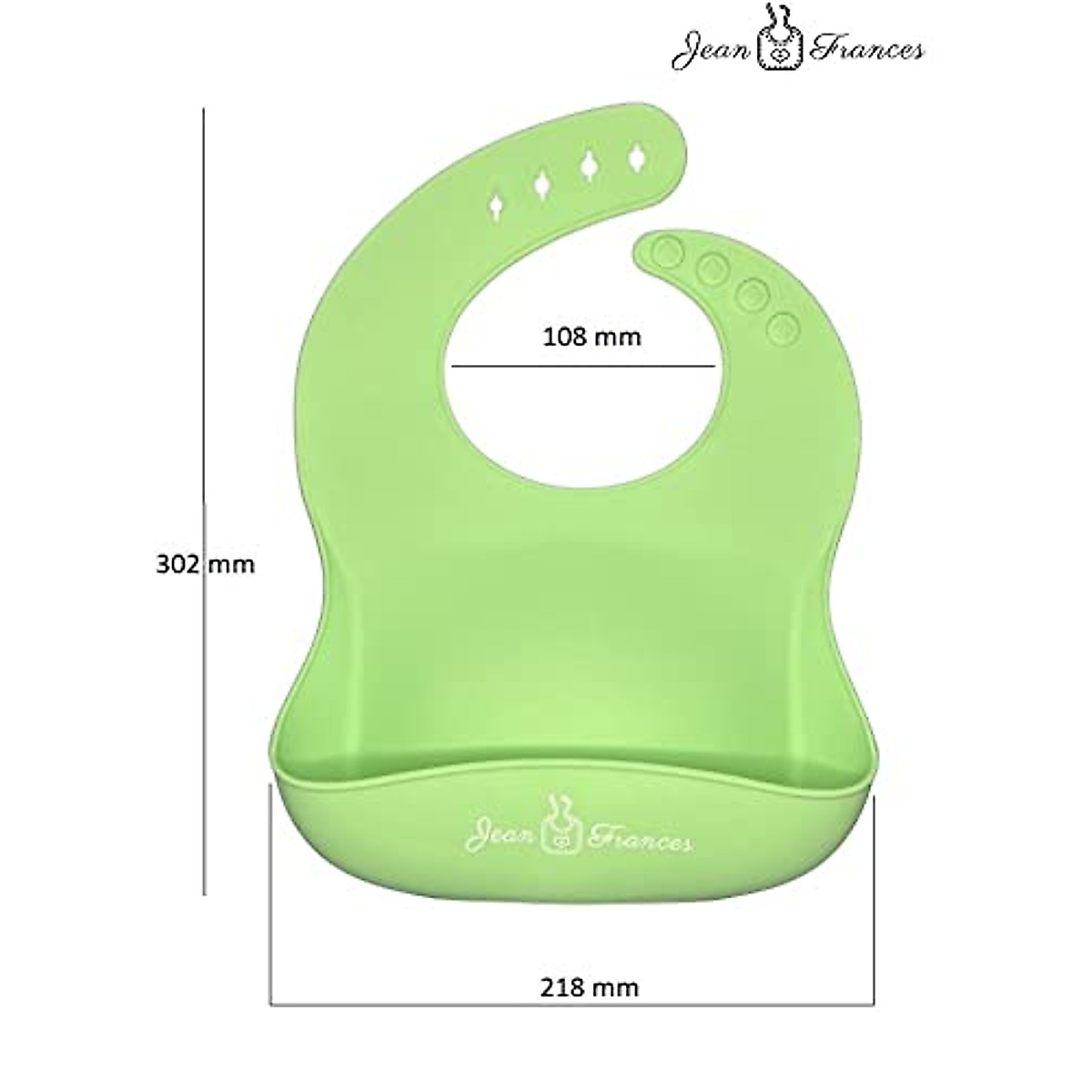 Jean Frances | Silicone Baby Bibs Set Of 2, BPA Free Waterproof Soft Durable Adjustable Silicone Bibs for Infants & Toddlers (Pink/Purple)