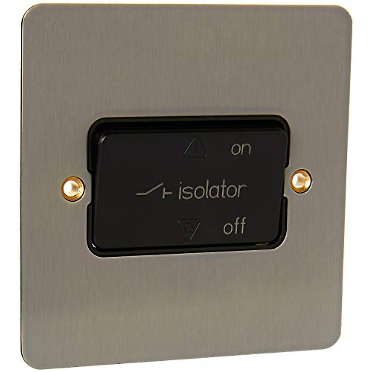 MK Edge K14859BRCB 3-Pole Fan Isolator - Brushed Chrome