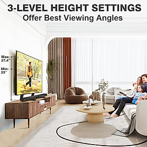 Universal Table Top TV Stand for Most 27 30 32 37 40 43 47 50 55 60 65 Inch Plasma LCD LED Flat or Curved Screen TVs with Height Adjustment, VESA Patterns up to 800x500 mm, 88 lbs