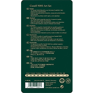 Faber-Castell 9000 Graphite Sketch Pencil Sets Art 8B - 2H set of 12