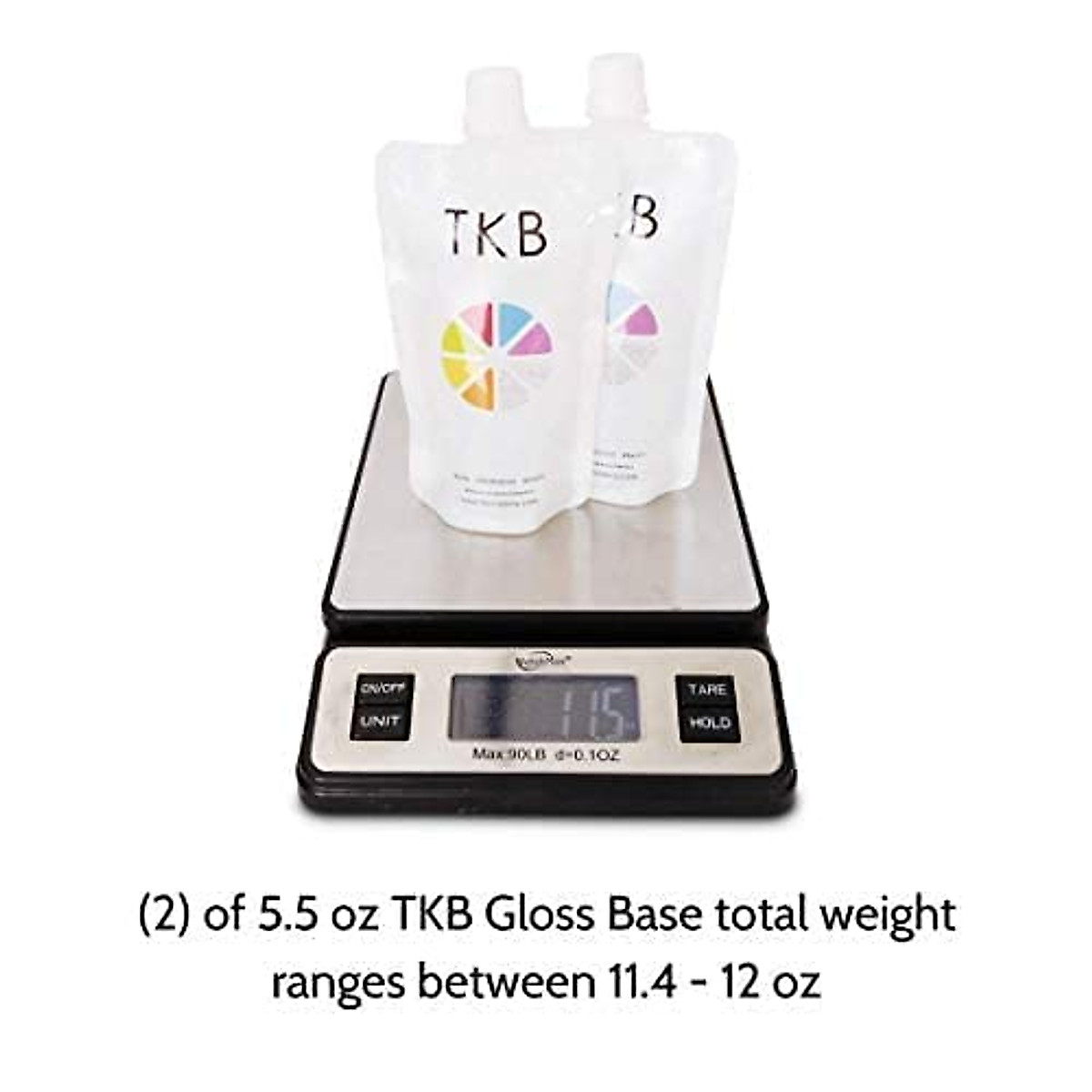 TKB Lip Gloss Base | Clear Versagel Base for DIY Lip Gloss, Made in USA 11 oz (2 of 5.5 oz bags) Mineral-Oil-Free