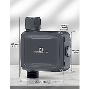 Moistenland Bluetooth Sprinkler Timer, Smart Hose Faucet Timer, Wireless APP Control Available, Outdoor Hose Timer for Garden Lawns Plants, Irrigation Timer for Flowerbed