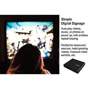 Micca Speck G2 1080p Full-HD Digital Media Player for USB Drives and SD/SDHC Cards, Digital Signage, H.264/AVC MP4 MKV Videos MP3 Music JPG Photos, HDMI and AV Output, Auto Play and Resume