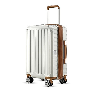LUGGEX Carry On Luggage 22x14x9 Airline Approved - PC Expandable Hardside Luggage with Spinner Wheels - 4 Metal Corner Hassle-Free Travel