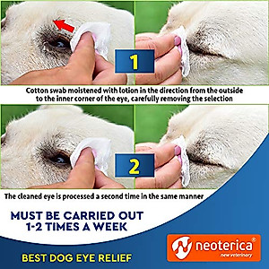 Cat & Dog Eye Wash Drops & Tear Stain Remover, Cleaner | Eye Infection Treatment Helps Prevent Pink Eye, Conjunctivitis, Relief Allergies Symptoms, Runny, Dry Eyes - Safe for Small Animals