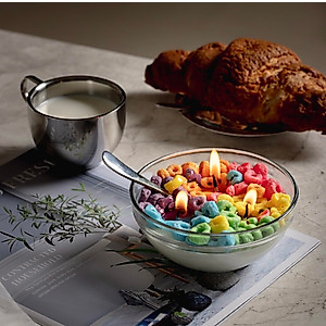 Generic Fruit Loops Cereal Scented Candle, Realistic Look, 3 Wicks