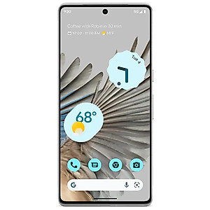 Google Pixel 7 Pro 5G 128GB 12GB RAM 24-Hour Battery Factory Unlocked for GSM Carriers Global Version - Snow (Renewed)