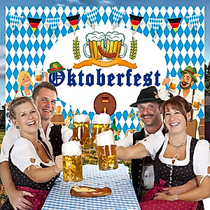 Oktoberfest Backdrop, Oktoberfest Decorations, 71 x 43'' Oktoberfest Photo Backdrop Party Decorations for Bavarian German Beer Festival, Oktoberfest Party Supplies Decor