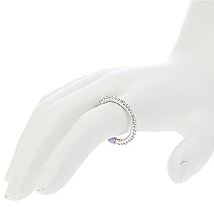 VIR JEWELS 1/2 carat (ctw) Diamond Wedding Anniversary Band for Women, Full Eternity Round Diamond Engagement Ring 14K White Gold Prong Set 0.50 cttw, Size 7