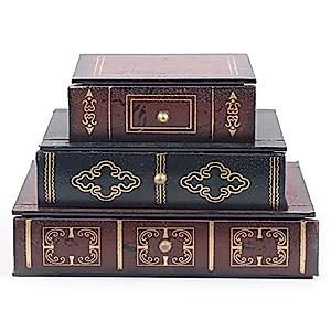 Gdrasuya10 Retro Jewelry Organizer Box Multi-Purpose Jewelry Display Storage Holder Case Desk Organizer for Necklace Earrings Bracelets Rings