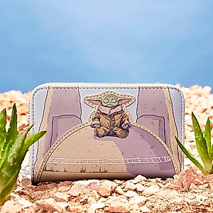 Loungefly The Mandalorian Grogu Stone Glow in the Dark Wallet, Amazon Exclusive