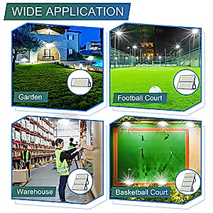 YIVANNUO 200W LED Flood Light Outdoor, Super Bright 10000LM LED Stadium Lights with Wide Lighting Angle, 7000k Daylight White, IP67 Waterproof Security Lights for Backyard, Garden, Playground, Garage