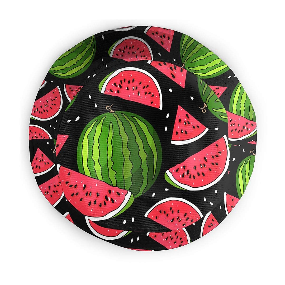 Summer Fruit Watermelon Bucket Hat Fisherman Summer Sun Hat Reversible Cap
