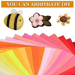 BUYGOO 60Pcs Stiff Felt Fabric Sheets, 12 x 12 inches Assorted Felt Sheets Craft Felt Sheets 1mm Thick for DIY Crafts, Sewing, Crafting Projects