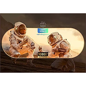 Projector with WiFi, 2023 Upgrade 9000L [100" Projector Screen Included] Projector for Outdoor Movies, 1080P Supported Mini Projector Compatible with TV Stick, iOS, Android, PS5