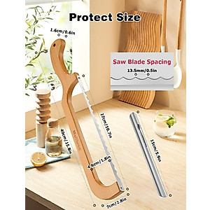 Mellbree Bread Knife for Homemade Bread, 16" Sourdough Bread Knife 304 Stainless Steel Serrated Bread Bowl Knife, Bread Cutting Knife, Bread Slicer Knife, Light Color Option