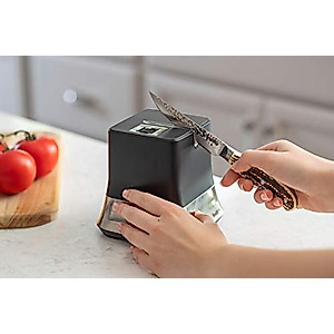 Smiths Consumer Products 51111 Mesa Diamond Adjustable Electric Single Slot Knife Sharpener, Black