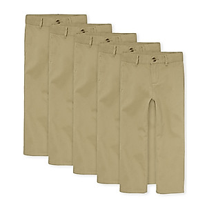 The Children's Place boys Chino Pants, Flax 5 Pack, 10 US